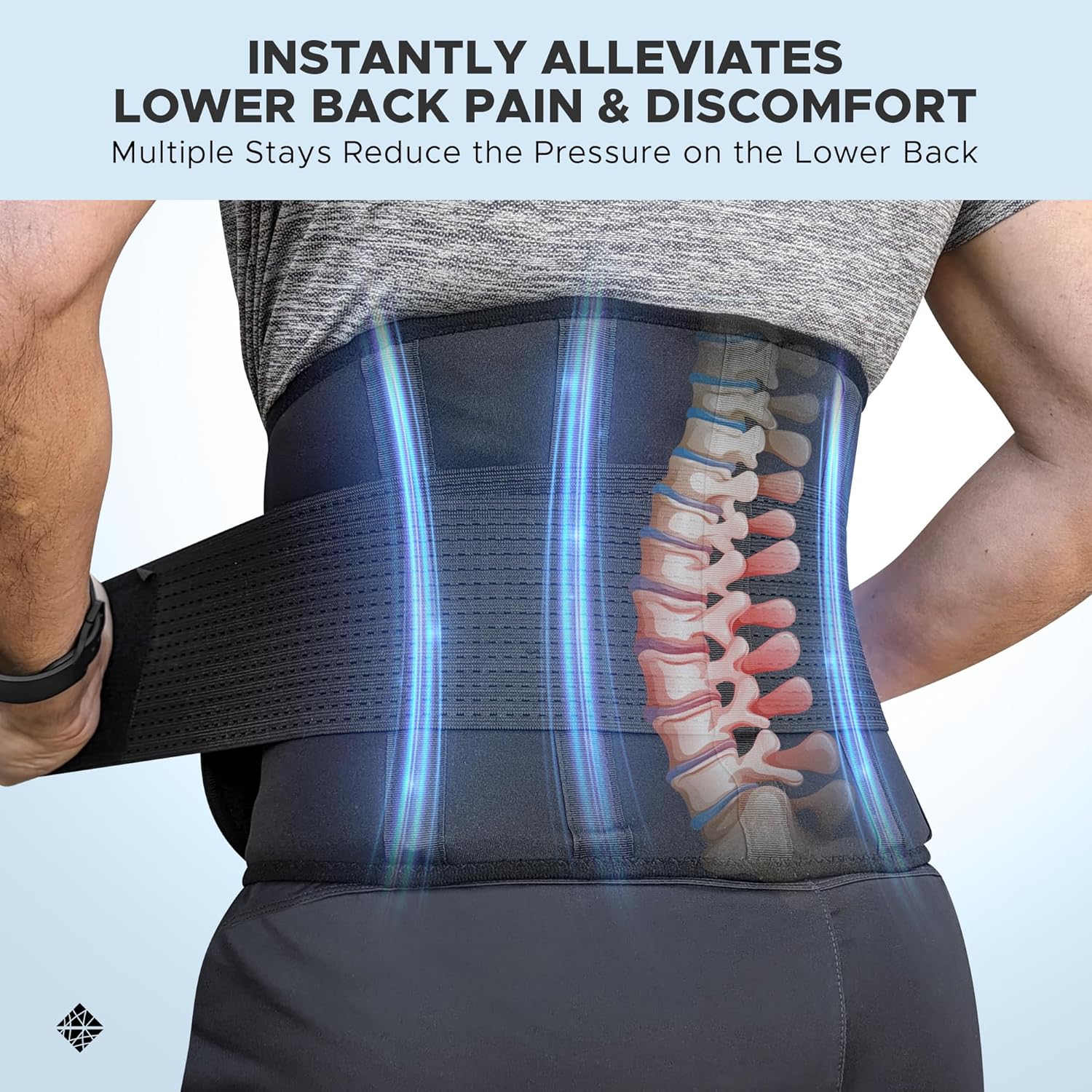 NeoHealth Back Support Braces for Pain Relief for Men and Women
